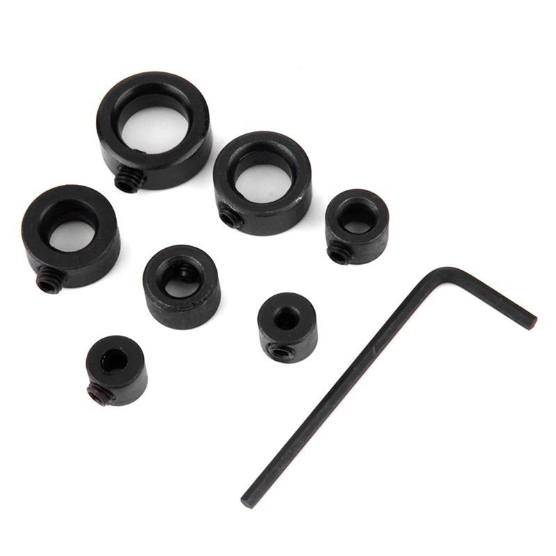 Peigu 7pcs 3/4/5/6/8/10/12mm Drill Bit Depth Stop Collars Ring Dowels ...