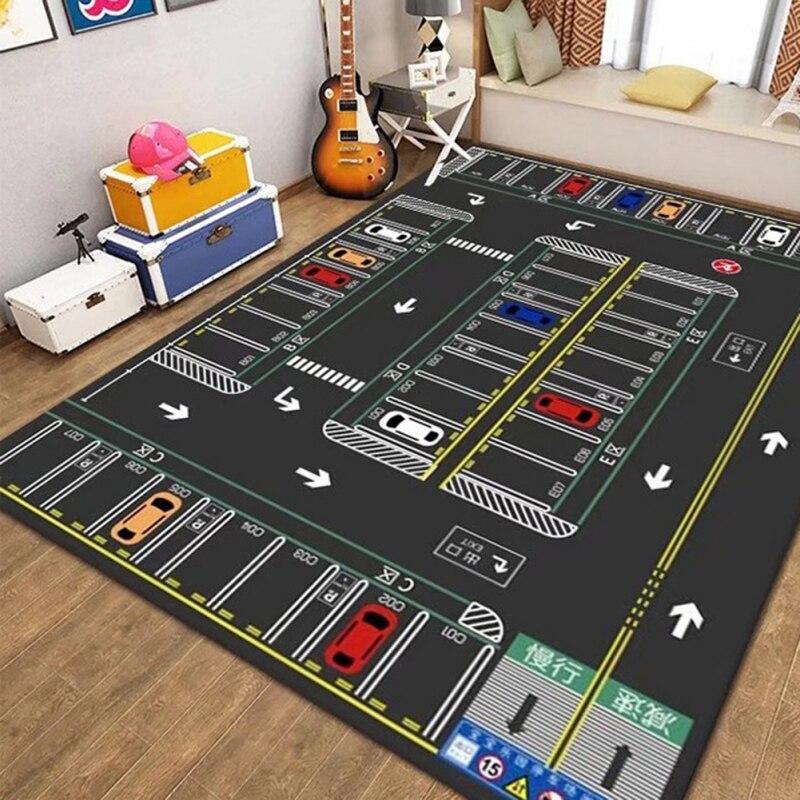 Buy City Map Traffic Game Carpet Children's Carpet Crawling Mat Cartoon ...