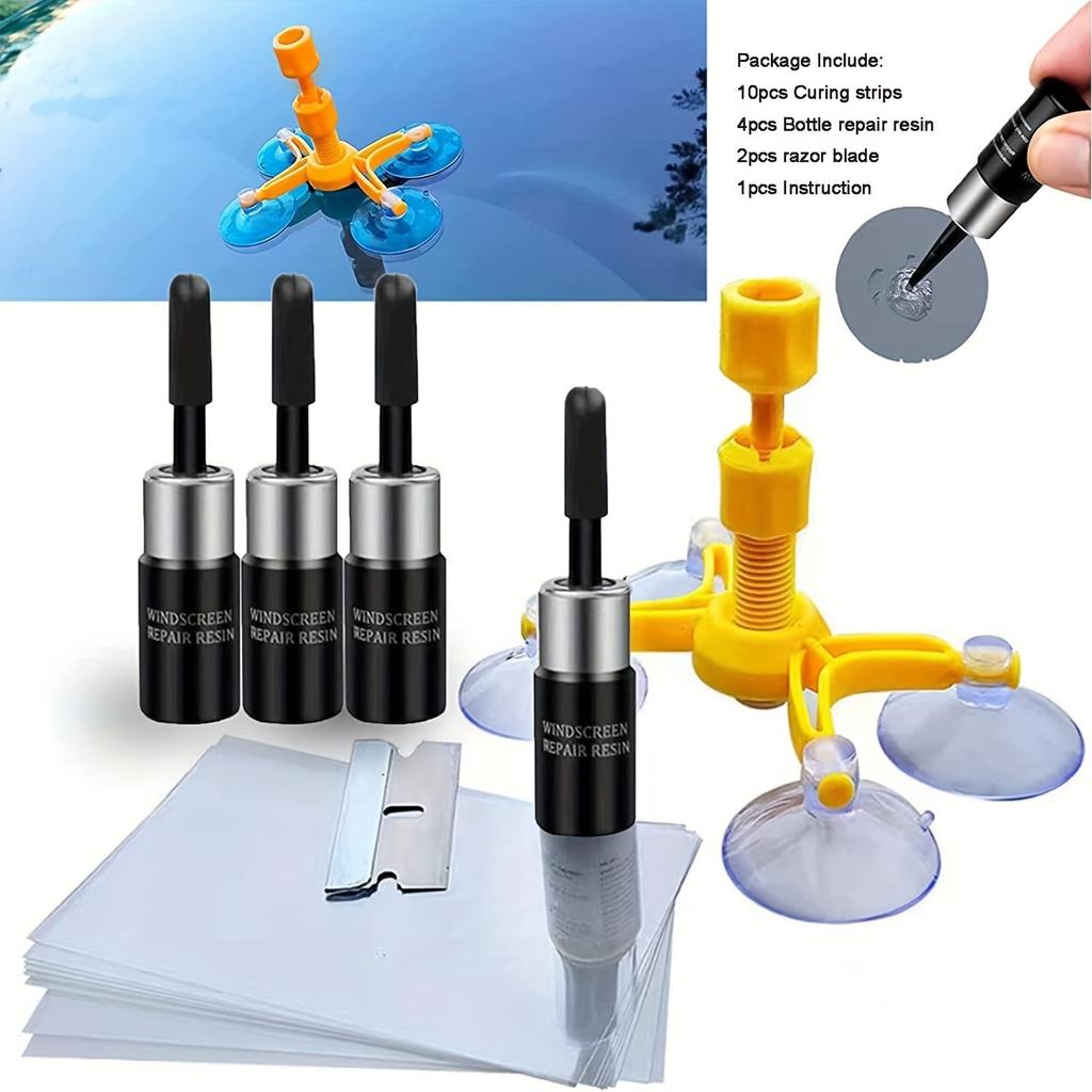 Cheap Windshield Repair Kit, Glass Repair Fluid 4pcs Car Glass Repair ...