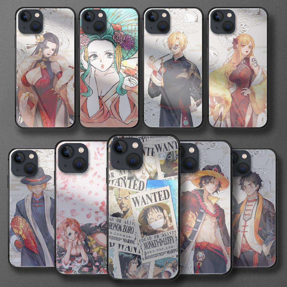 Buy One Piece Anime Mobile Cases & Covers Glass Cell Phone Case Cover ...