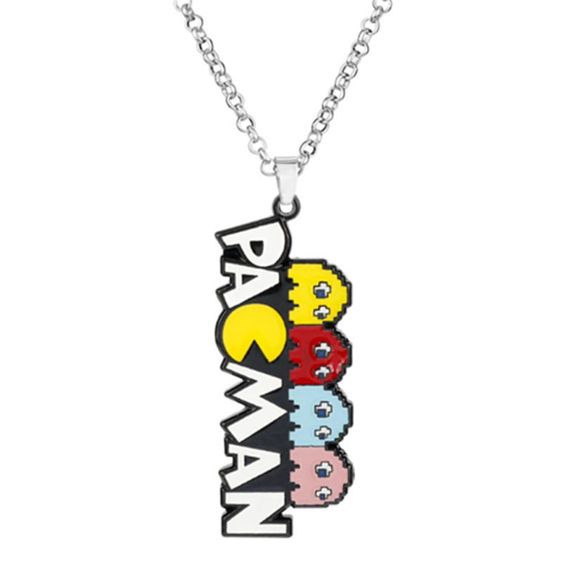 Buy Game Pacman Necklace Cartoon Creative Chain Jewelry Pixel Wars ...