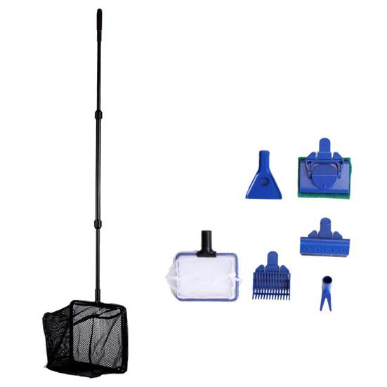 Buy 1 Set Algae Scraping Adjustable Safe Gravel Rake Spoon Net Fish ...