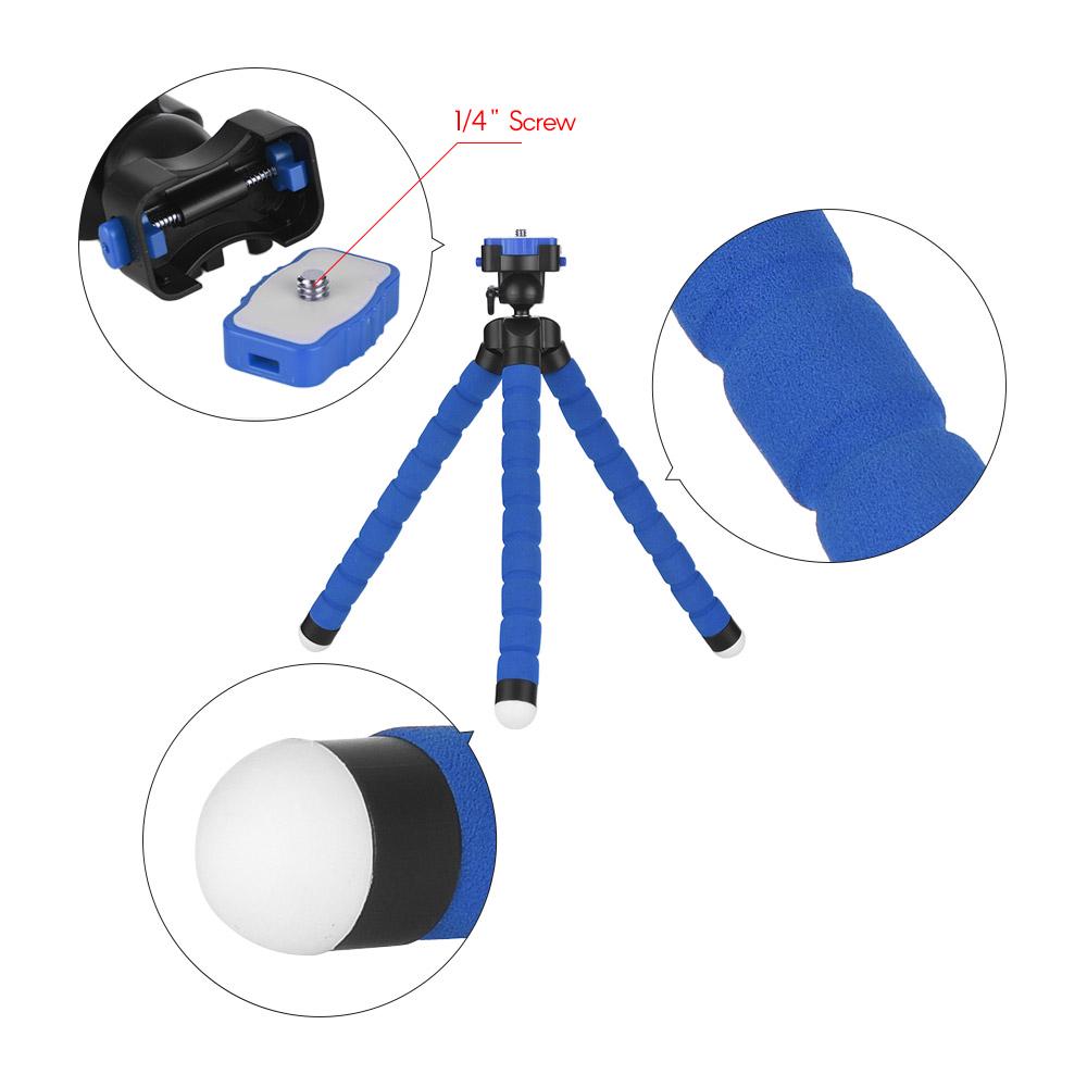 Buy Mini Flexible Sponge Octopus Tripod Stand Holder with Smartphone ...
