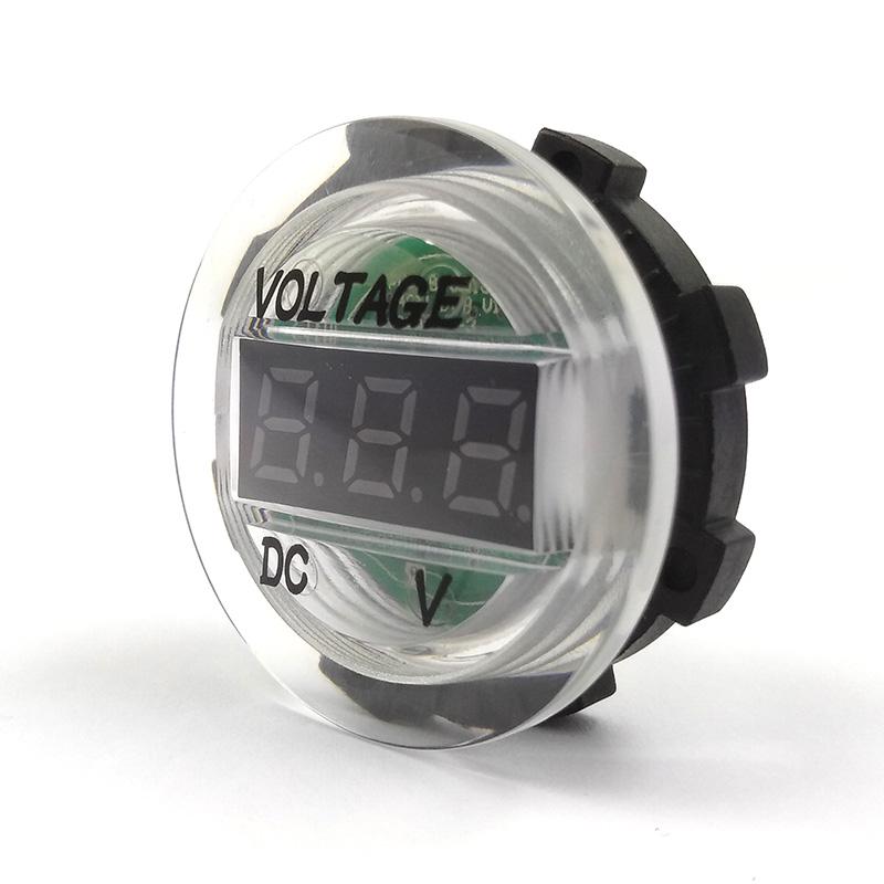 Auto Motorcycle Mini Digital Voltmeter DC5V-48V LED Panel Volt Voltage ...
