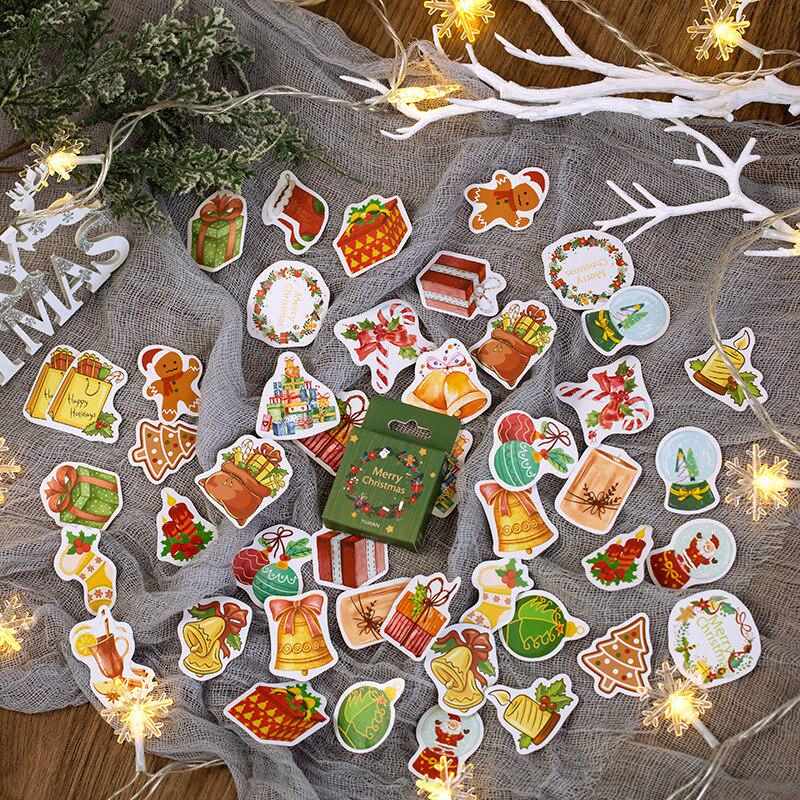 Buy 50Pcs/Box Christmas Blessing Decor Sticker Xmas Envelope Seal ...