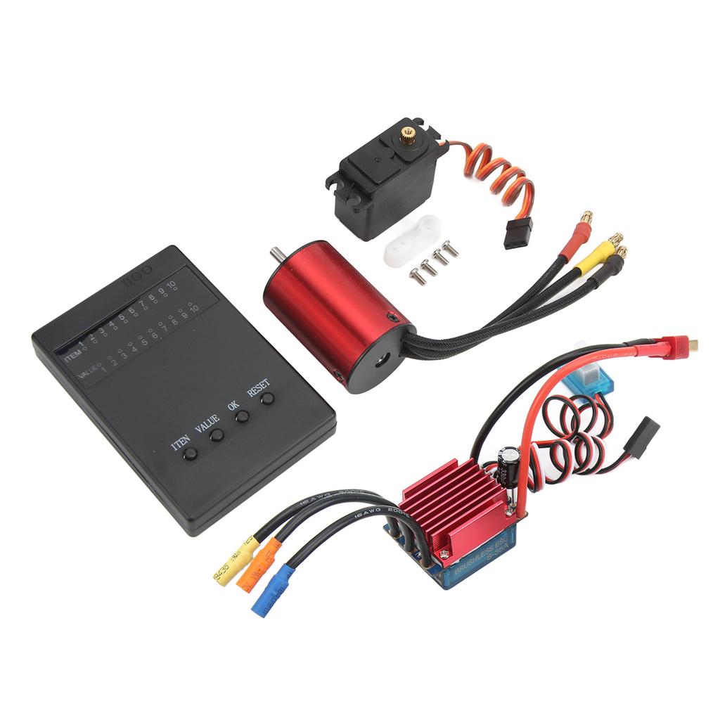 3800KV Brushless Motor S35A ESC 2.2kg Metal Gear Servo ESC Programming ...