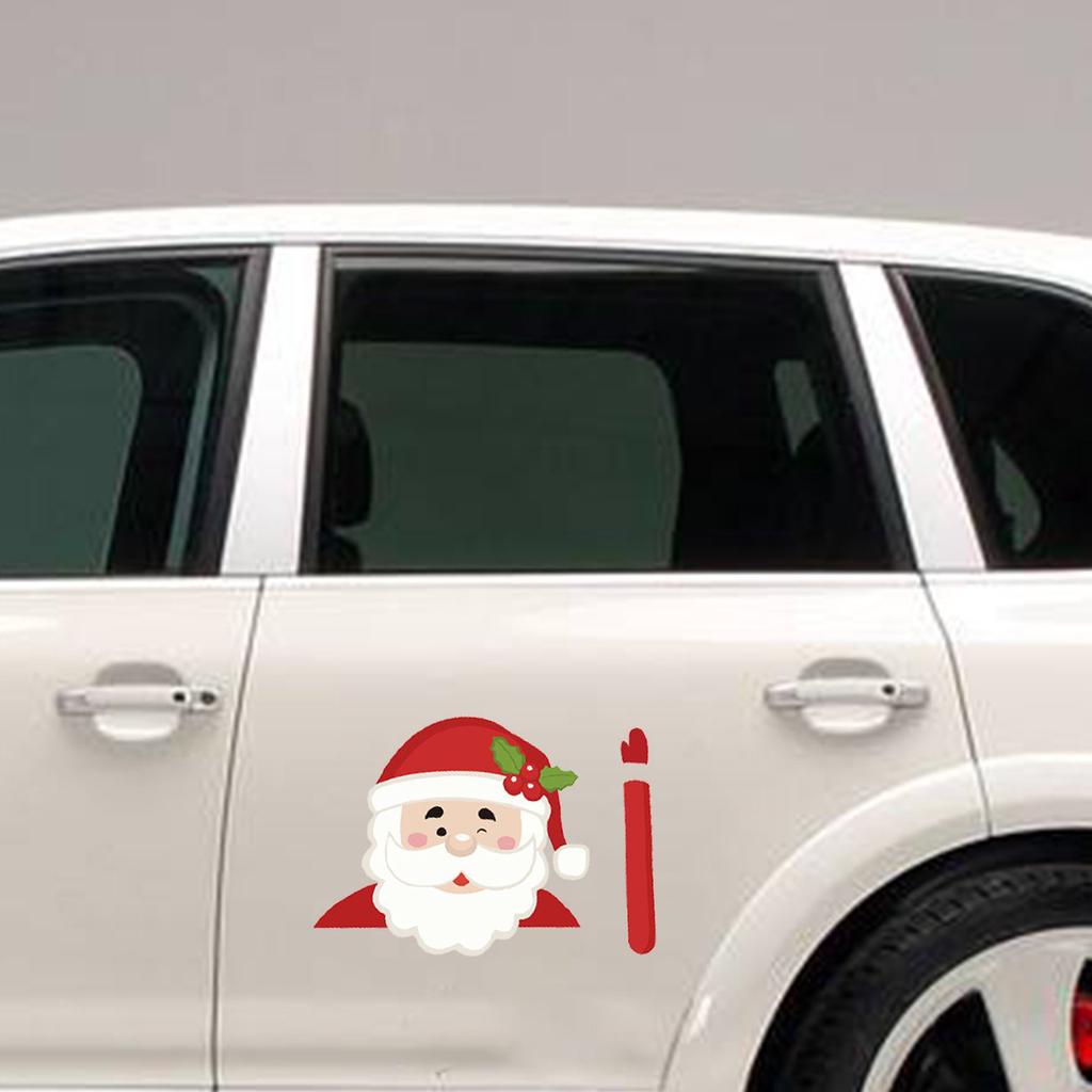 Car Styling Rear Wiper Sticker Christmas Rear Windshield Santa Claus ...