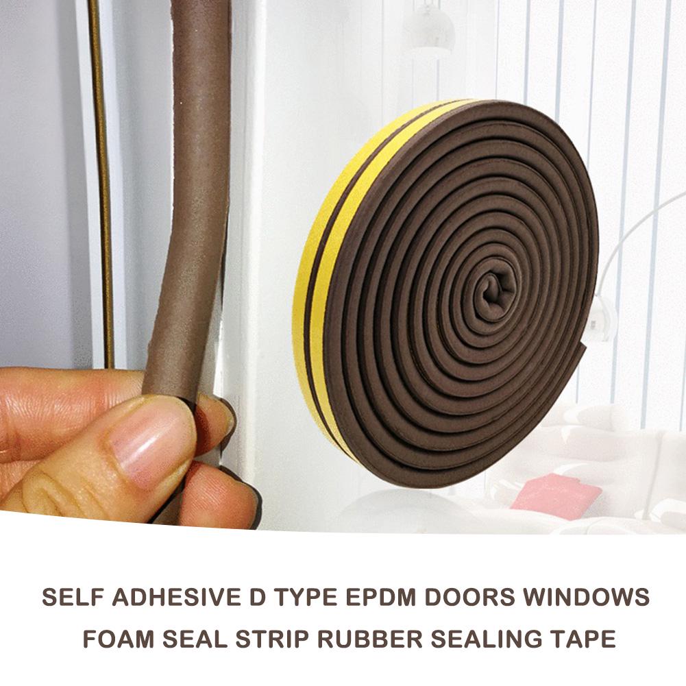 Buy Self Adhesive D Type EPDM Doors Windows Foam Seal Strip Rubber ...