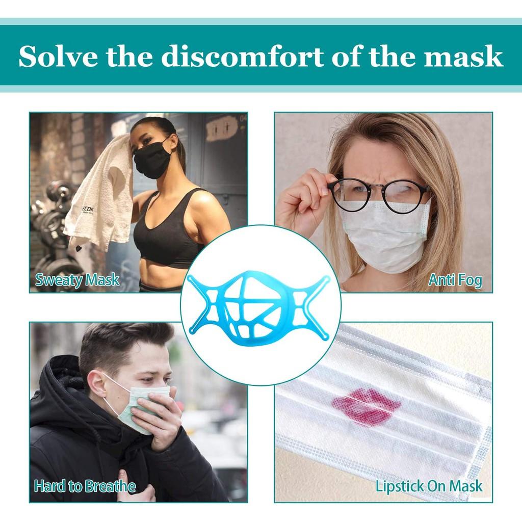 Buy 3D Face Mask Bracket Silicone Breathe Cup Holder Face Mask Inner ...