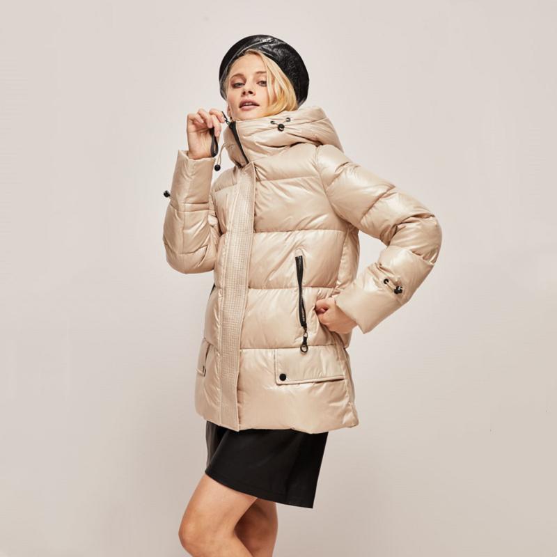 Buy JAZZEVAR 2022 Winter New Cotton Women's Hooded Casual Fashion Mid Length Thickened Warm ...