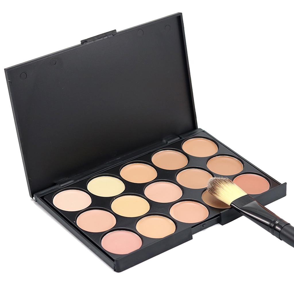 Buy BE Eyes 15 Colors Face Concealer Palette And Brush Set Camouflage ...