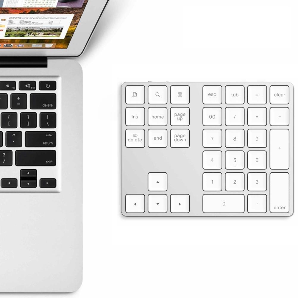 Buy BT308 34 Keys Mini Rechargeable Numpad Wireless Numeric Keypad ...