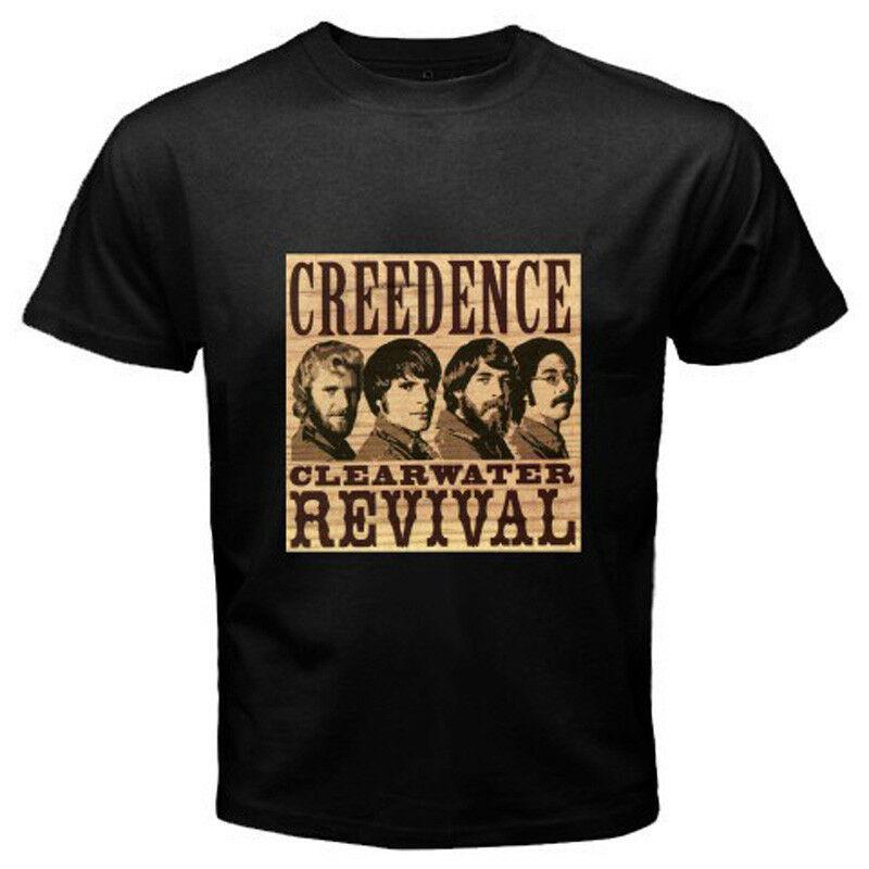 Buy Creedence Clearwater Revival 70s Mens Black T Shirt Size Print T ...