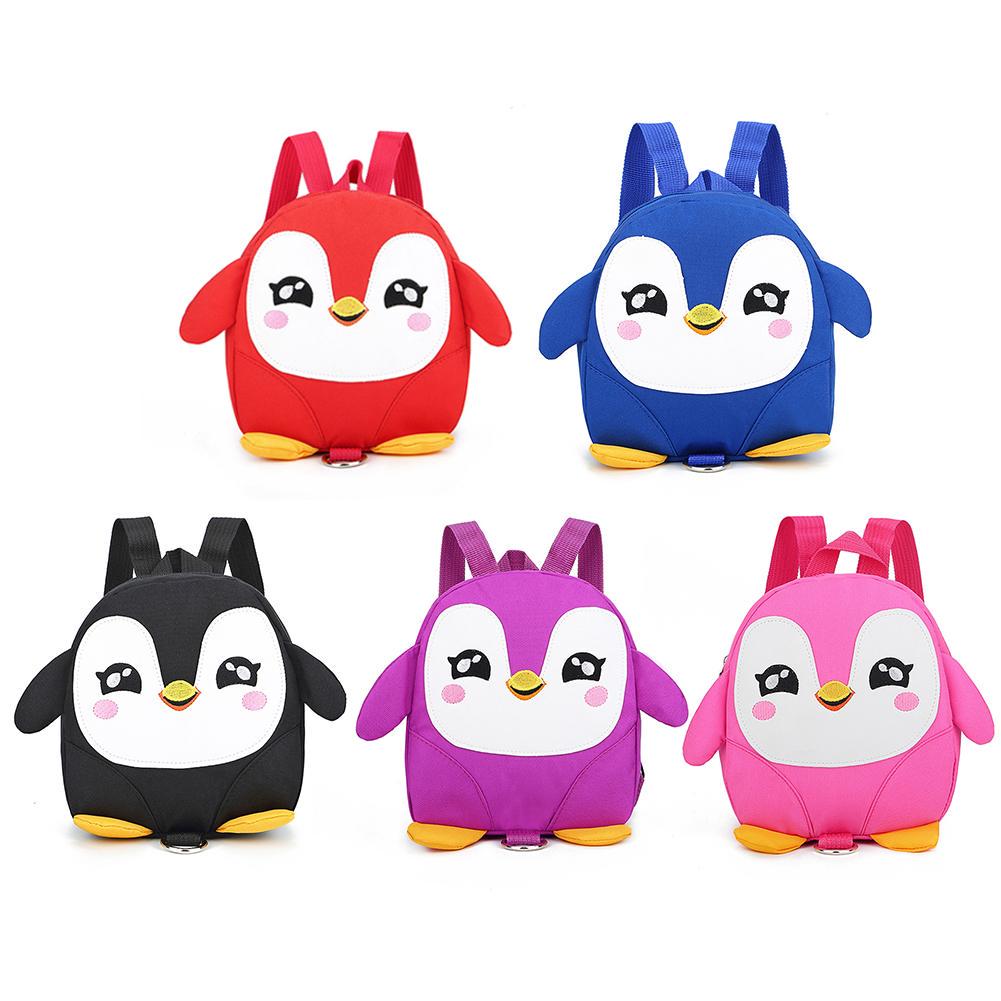 Buy Cartoon Penguin Backpack Boy Girl Kindergarten School Bags w/Anti ...
