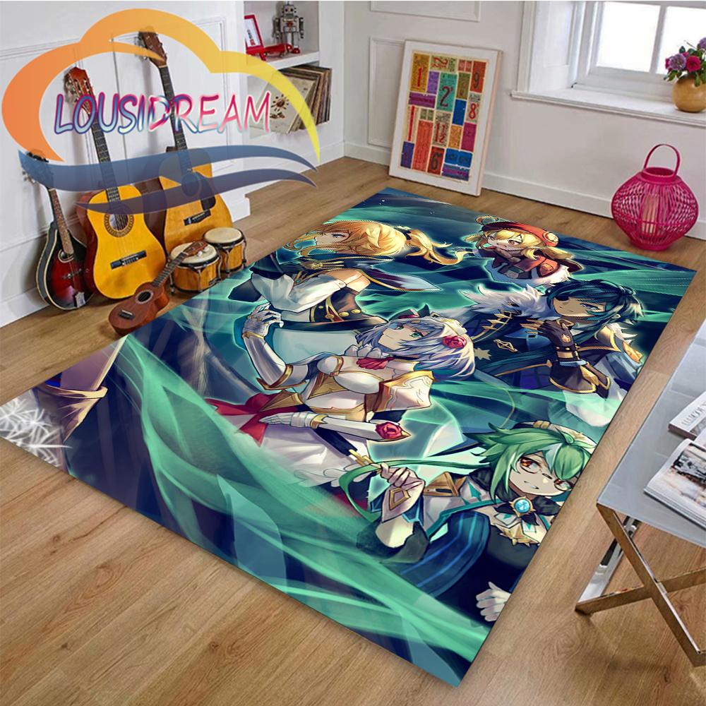 Buy Anime Adventure Game Wallpaper Genshin Impact Pattern Carpet at ...