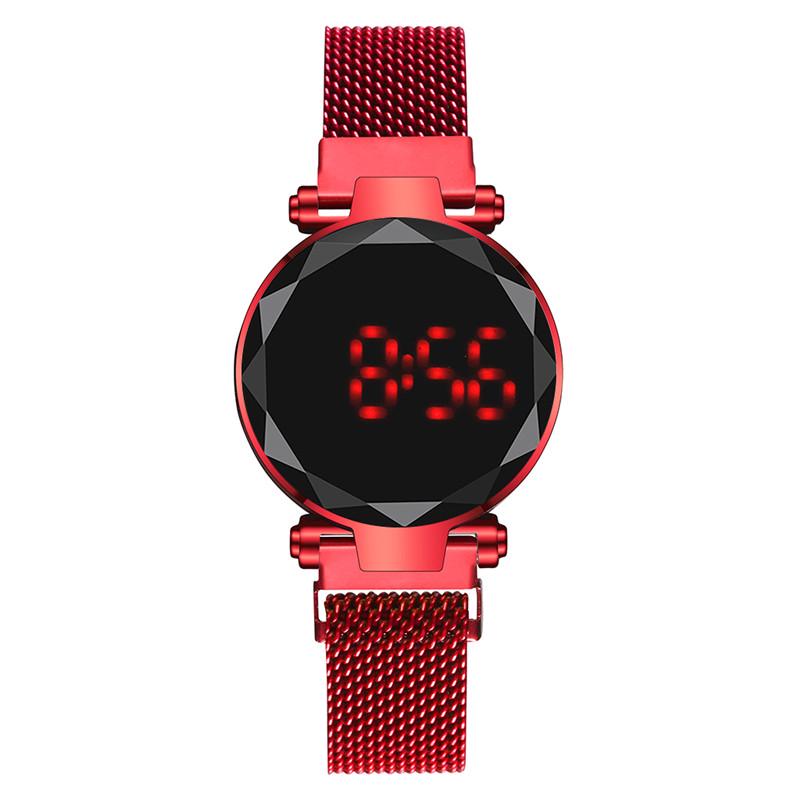 Buy Fashion Women Touch Screen LED Watches Magnetic Stainless Steel ...