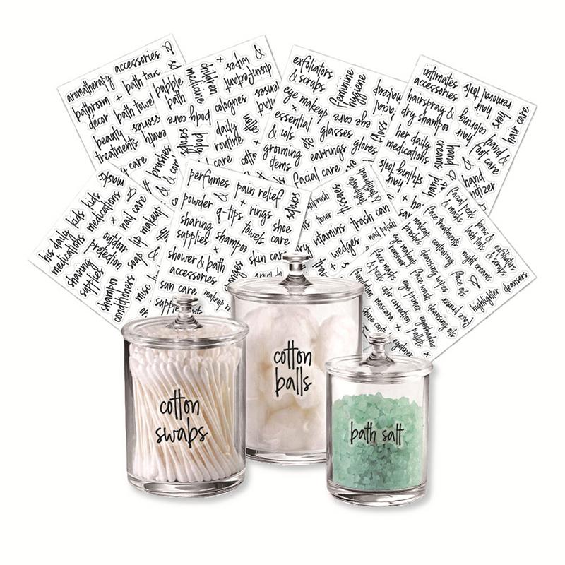 Buy 189Pcs Ins Simple Style Bathroom Bottles Label Stickers Cosmetic ...