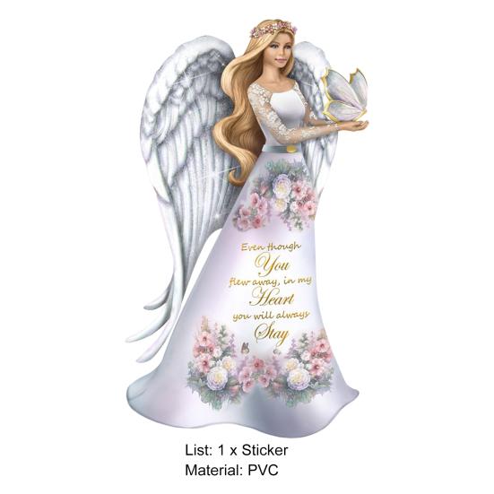 Cheap Window Stickers Moisture-proof Self-adhesive Angel Pattern Xmas ...