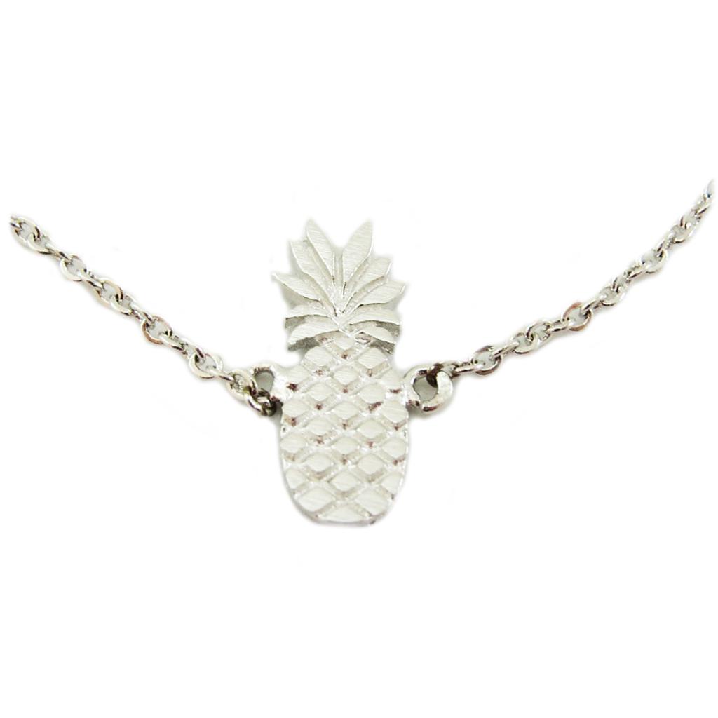 7bis [Q6047] - Bracelet artisanal 'Ananas' argenté - 14x5 mm uygun ...