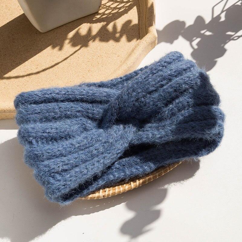 Buy Retro Wool Band Autumn Winter Twist Headwear Wide-Brimmed Weave ...