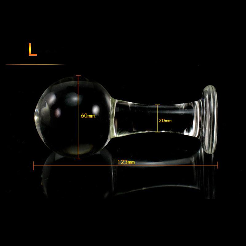 Buy Buttocks Big Glass Men Plug for Anal Toys Optional Sex 3 Size Anal ...