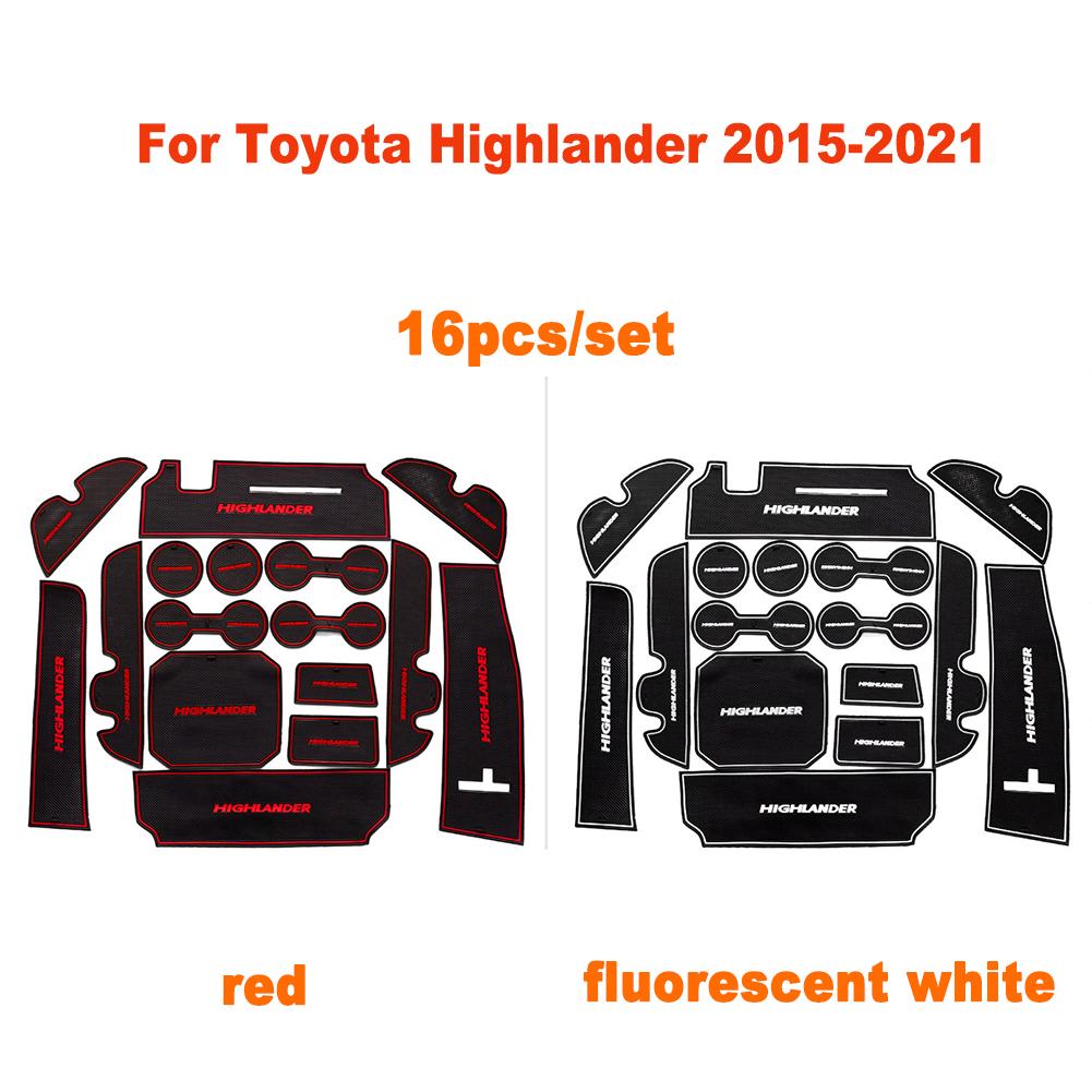 Cheap 16Pcs/Set Car Door Groove Mat For Toyota Highlander 2015-2021 ...