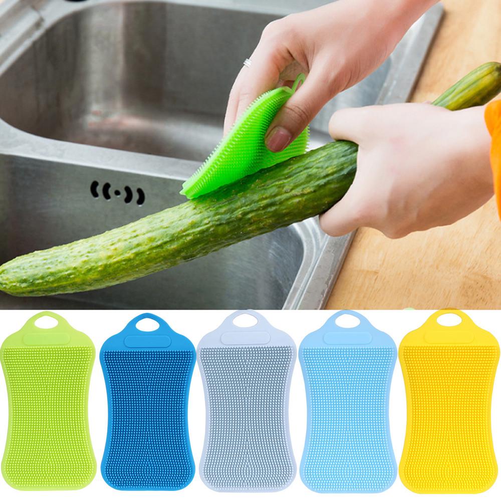 Kitchen Cleaning Antibacterial Tool 1Pc Silicone Dish Washing Sponge ...