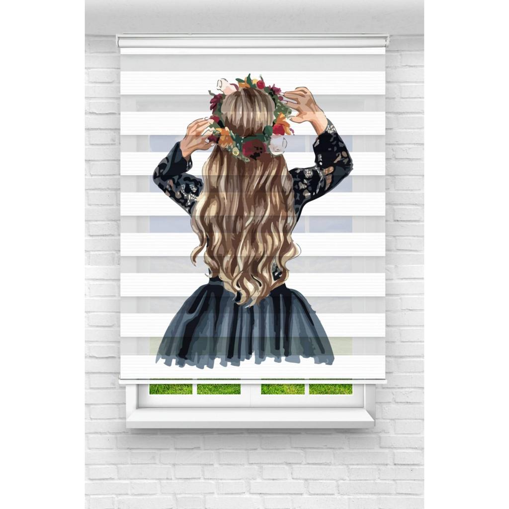 Cheap Roller Blinds for Windows Beautiful Hair Girl's Room Curtain ...