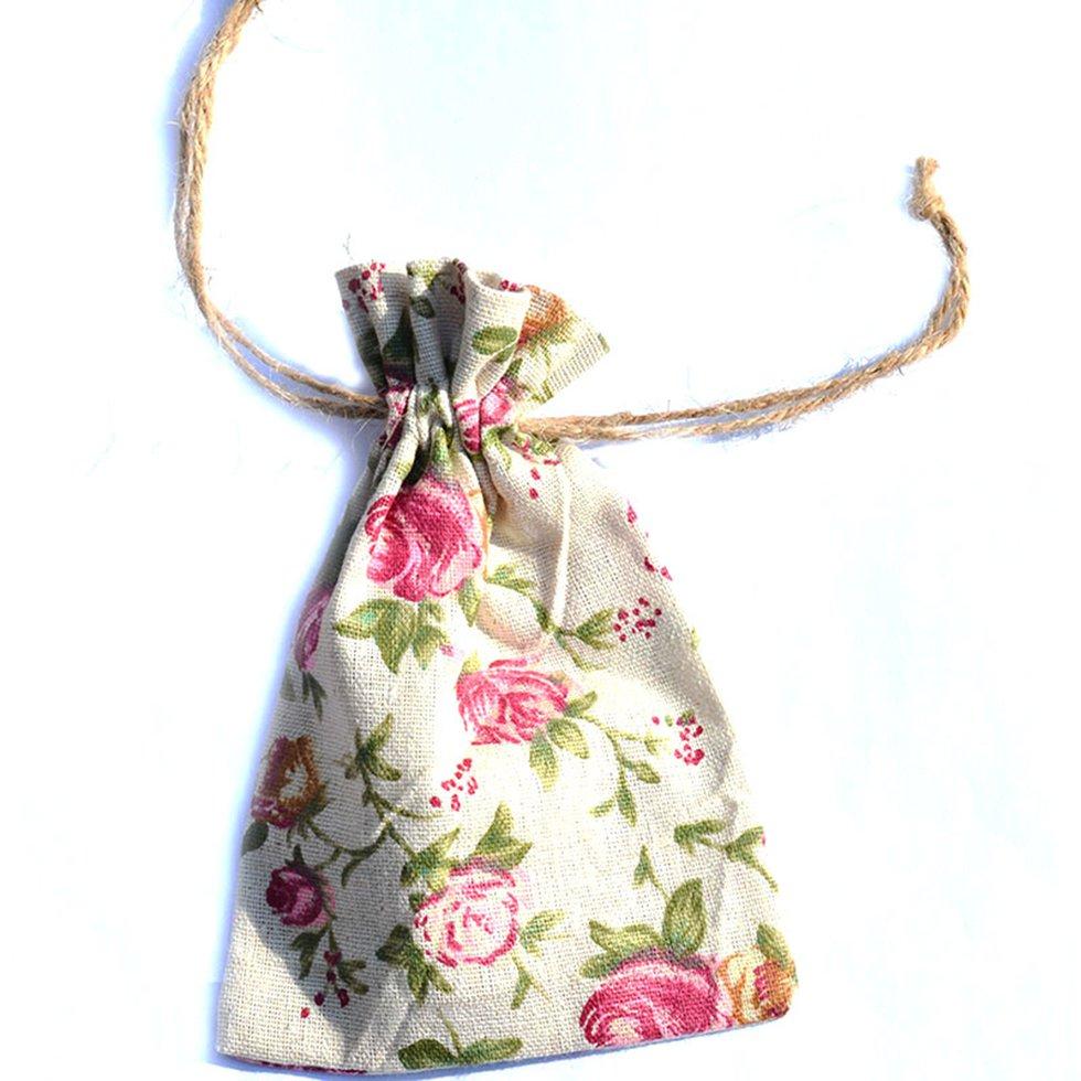 Buy KC Small Size Cotton Linen Sack Drawstring Jewelry Bag Candy Pouch ...