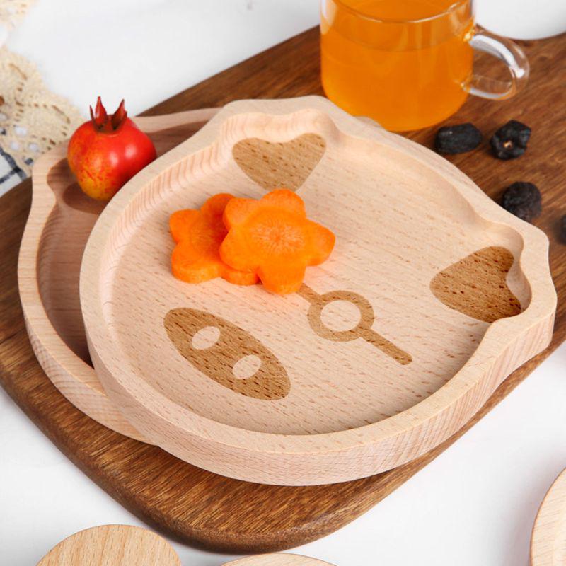 Buy New Cute Cartoon Wood Dessert Dinner Plate Pan Food Fruit Dish ...