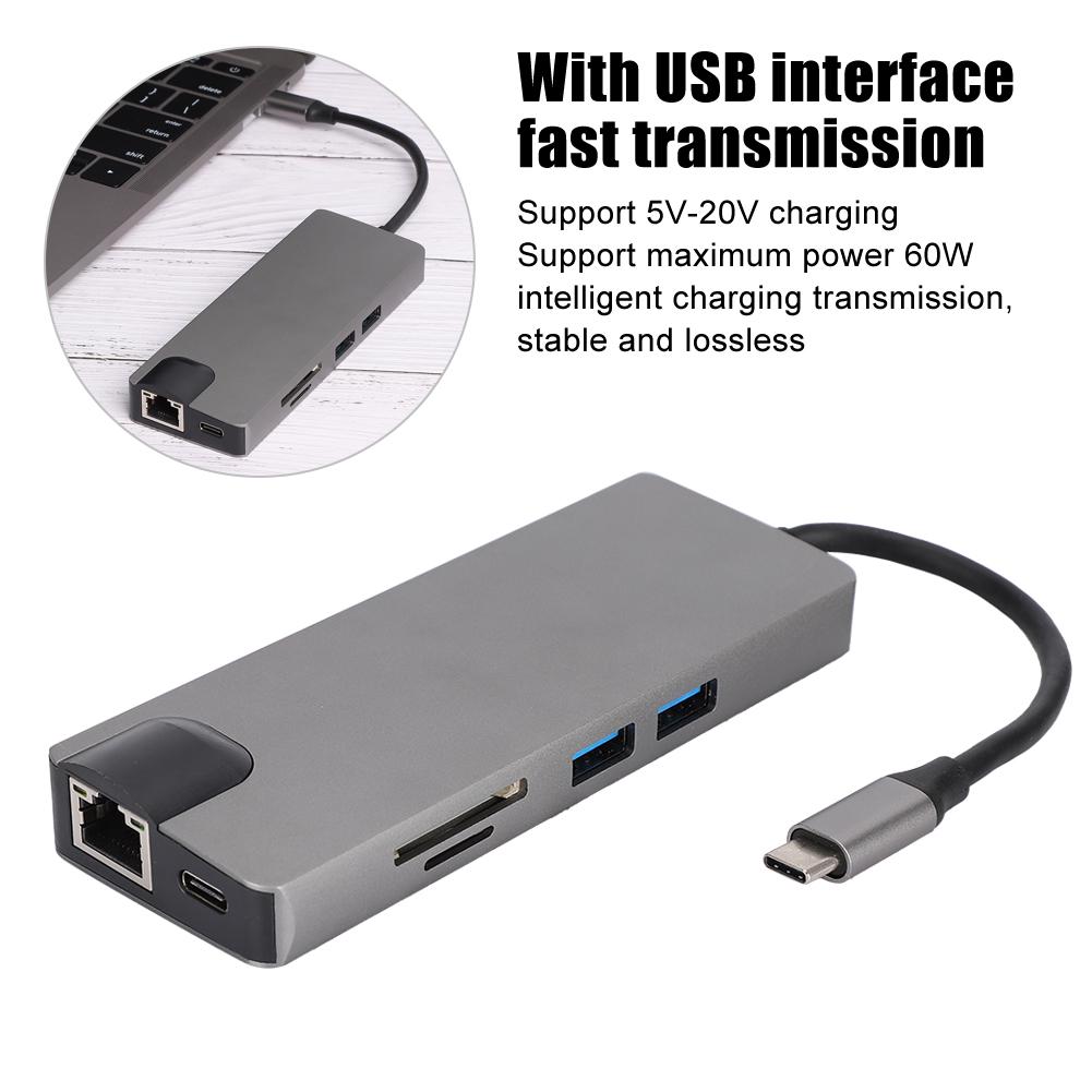 Buy TYPE-C Ethernet Hub To USB3.0 X 2 Memory Card Reading Notebook ...