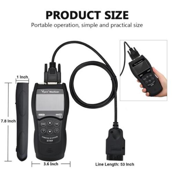 Buy OBD2 Auto Scanner Maxiscan Fault Code Reader EOBD JOBD CAN-BUS ...