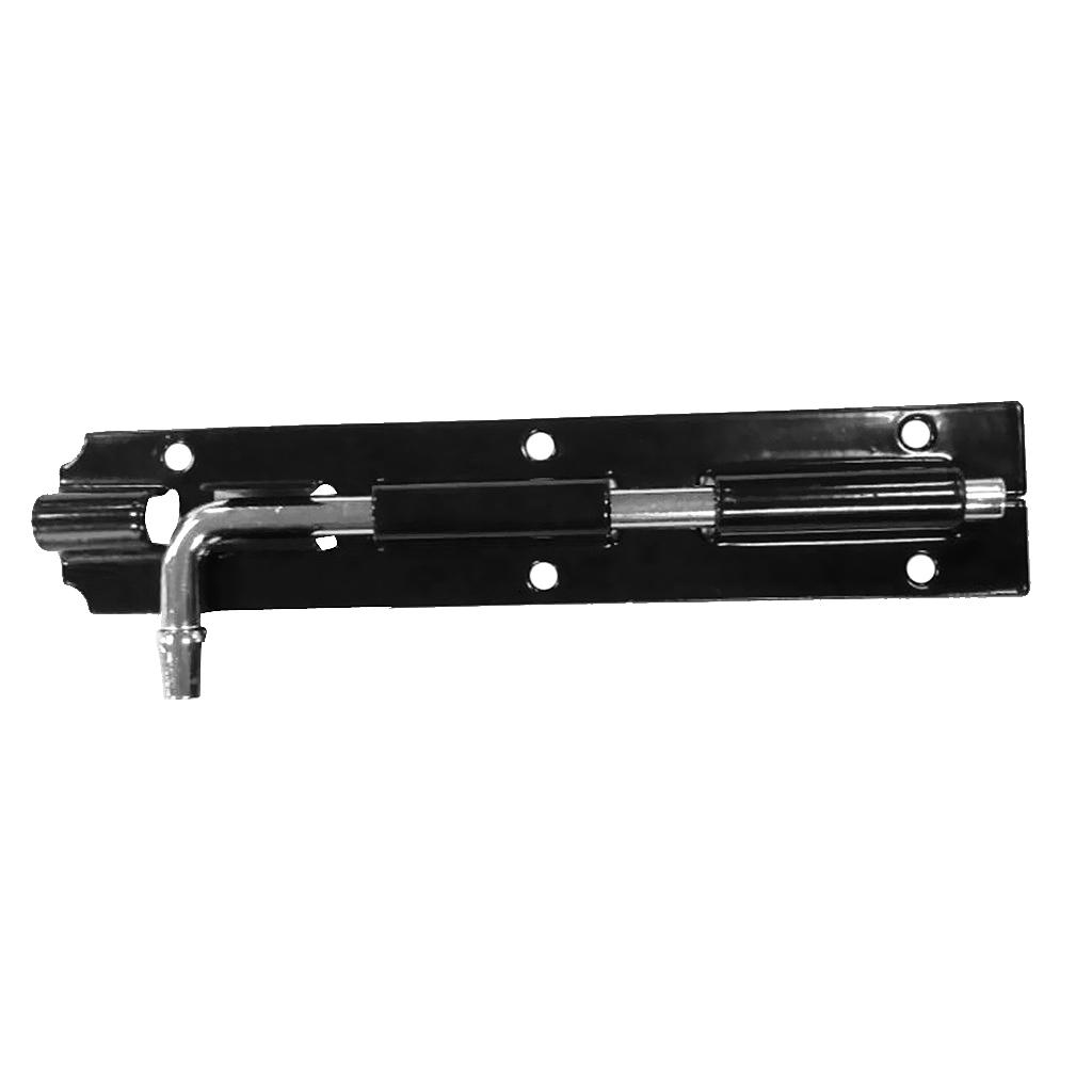 Black Slid Slip Bolt Heavy Duty Iron Garden Gate Shed Door Safety Latch ...