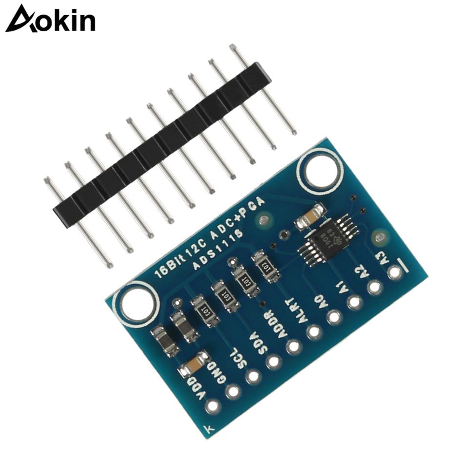 Buy Aokin I2C ADS1115 16 Bit ADC 4 Channel Module with Programmable ...