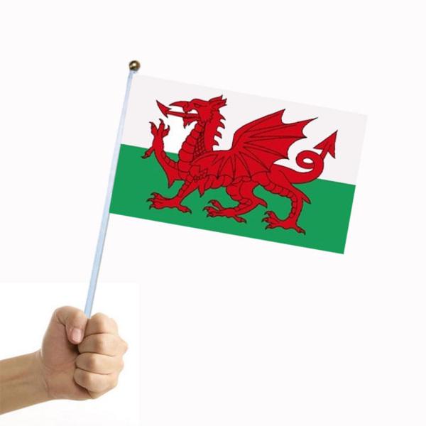 10pcs Wales Hand Waving Flags Welsh National Country Flag Mini ...