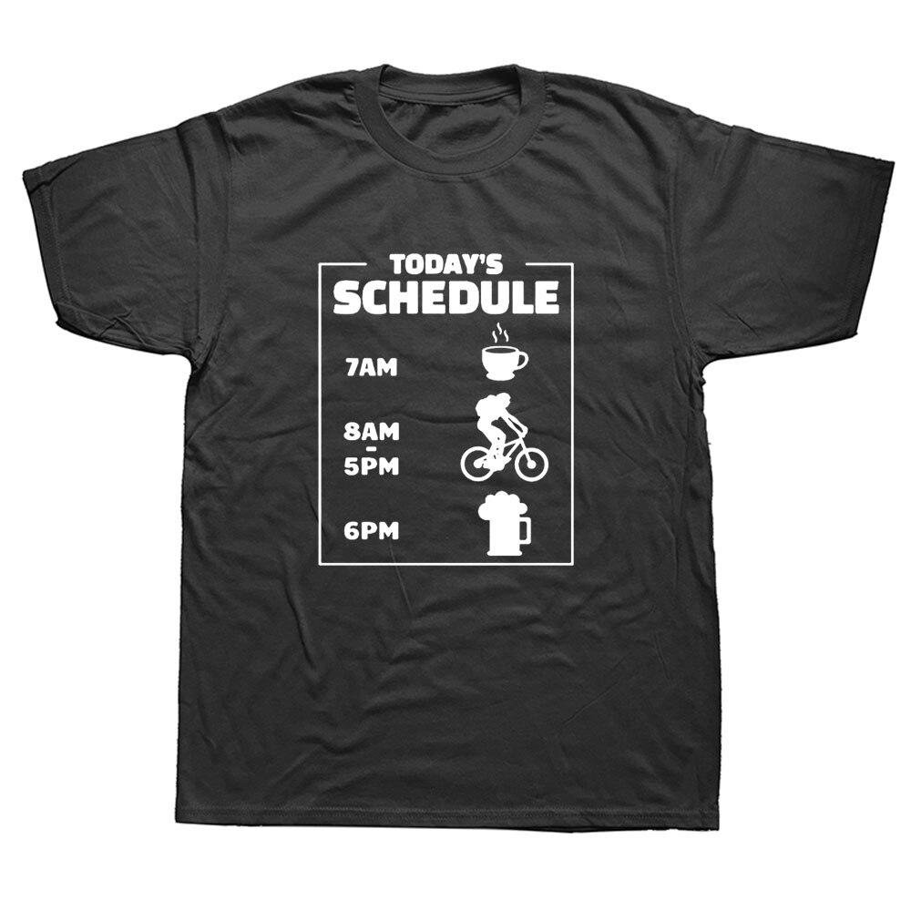 Buy Today's Schedule Cyclings Mountain Bikings Coffee Beer T-Shirt ...