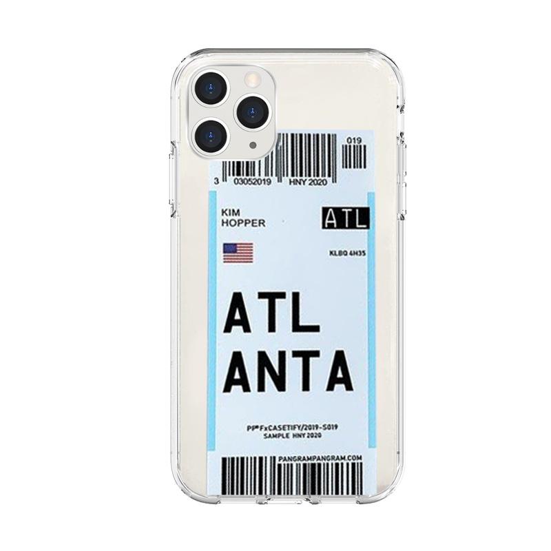 Buy INS City Travel Plane Strip Lable Bar Code Phone Case For iPhone 11 ...