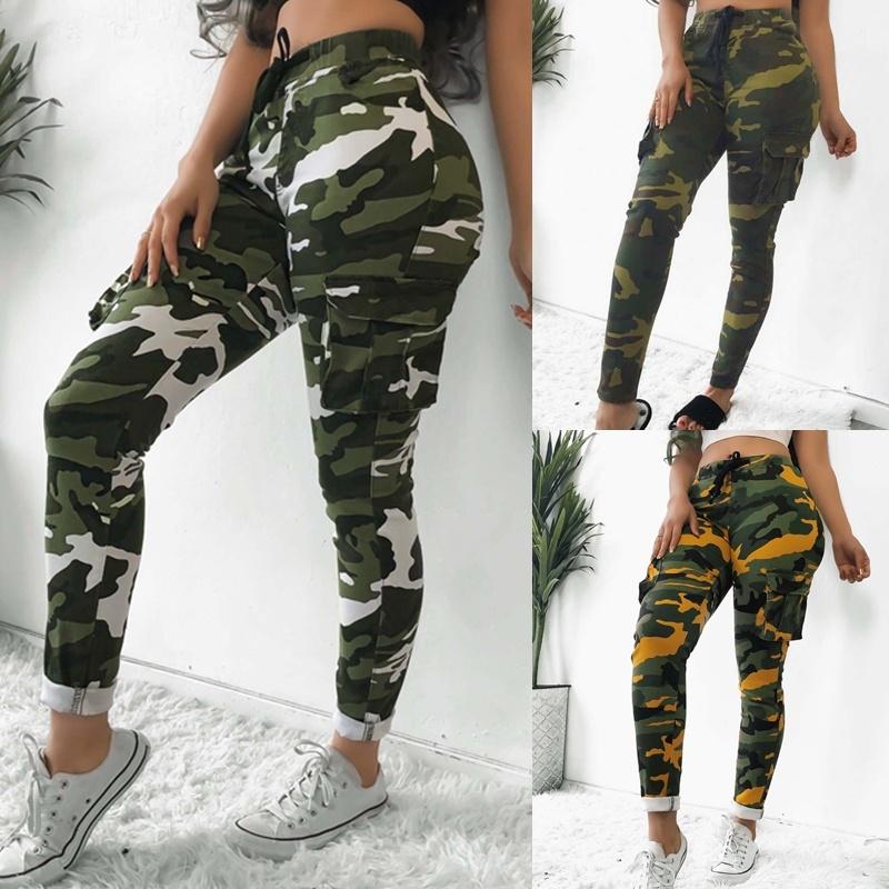 Buy Camouflage Printed Slacks Loose Harem Pants for Ladies at ...