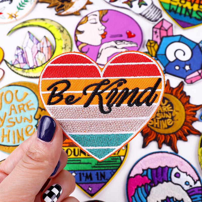 Satın alın Cartoon Embroidered Patches For Clothing Thermoadhesive ...
