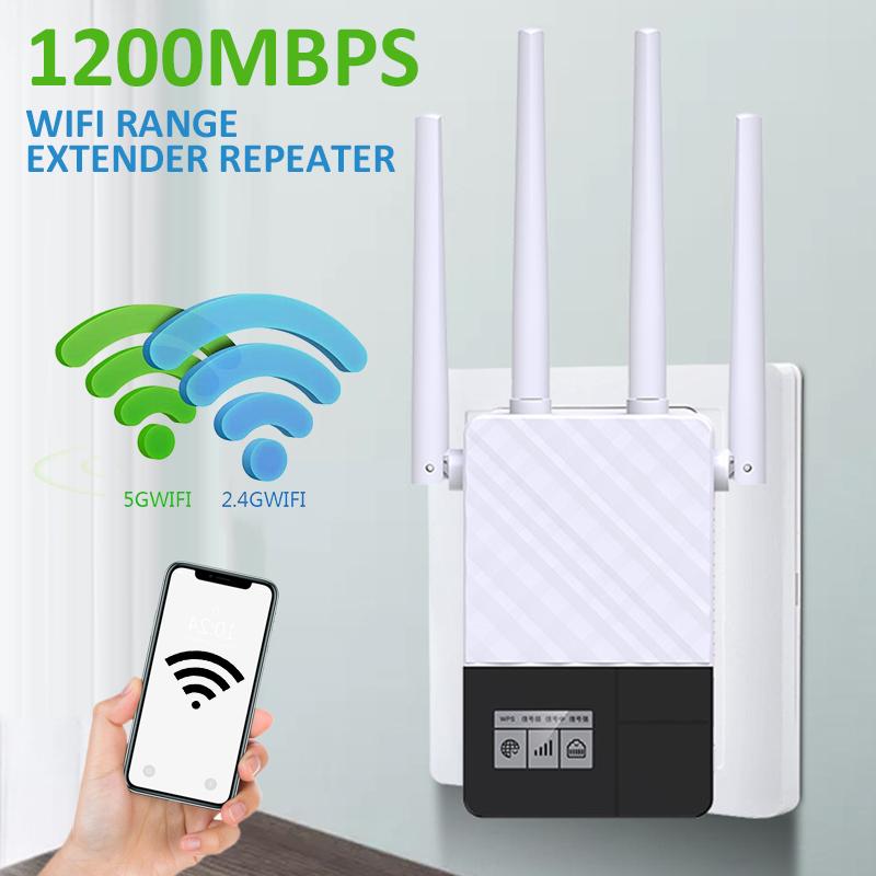 Buy PDTO 1200Mbps WiFi Range Extender Repeater Dual Band Wireless ...