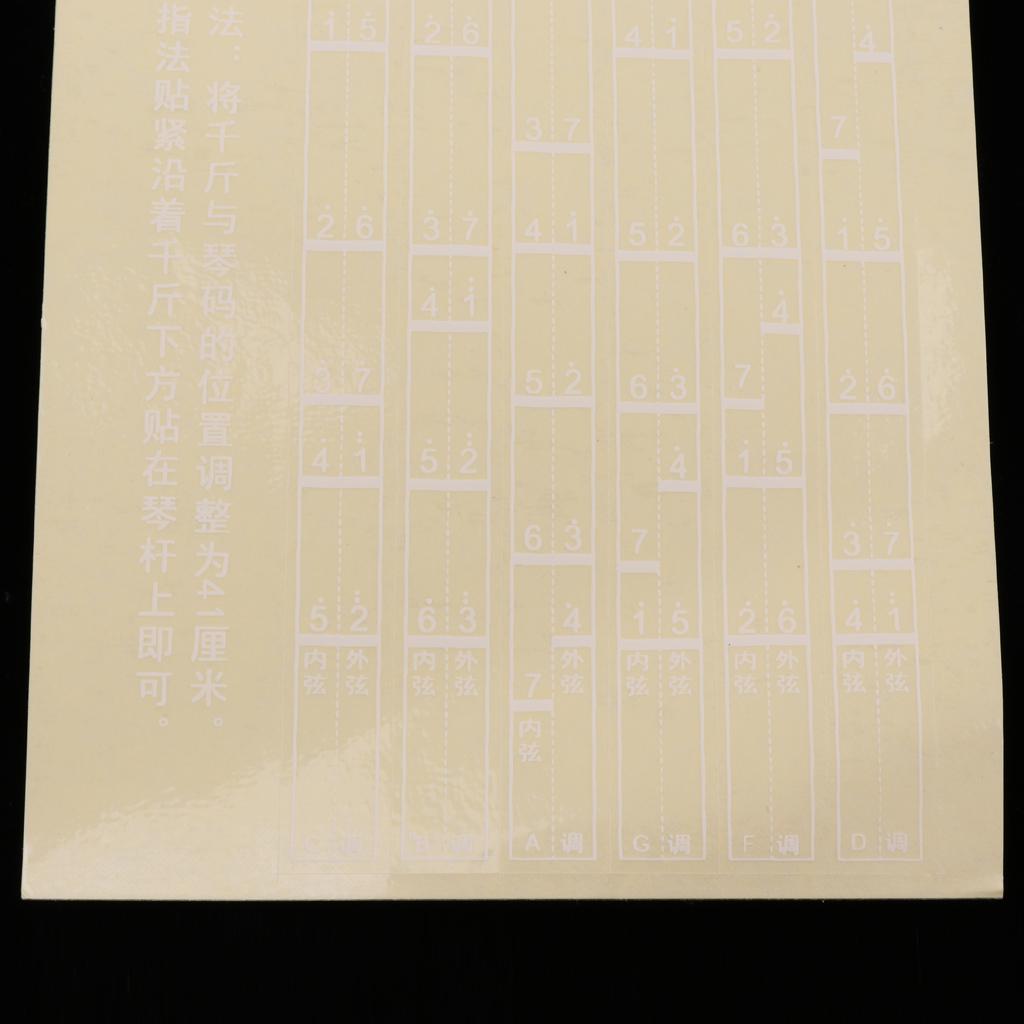 Buy 1 Piece Erhu Finger Sticker Decal Chinese Violin Fingerboard Parts ...