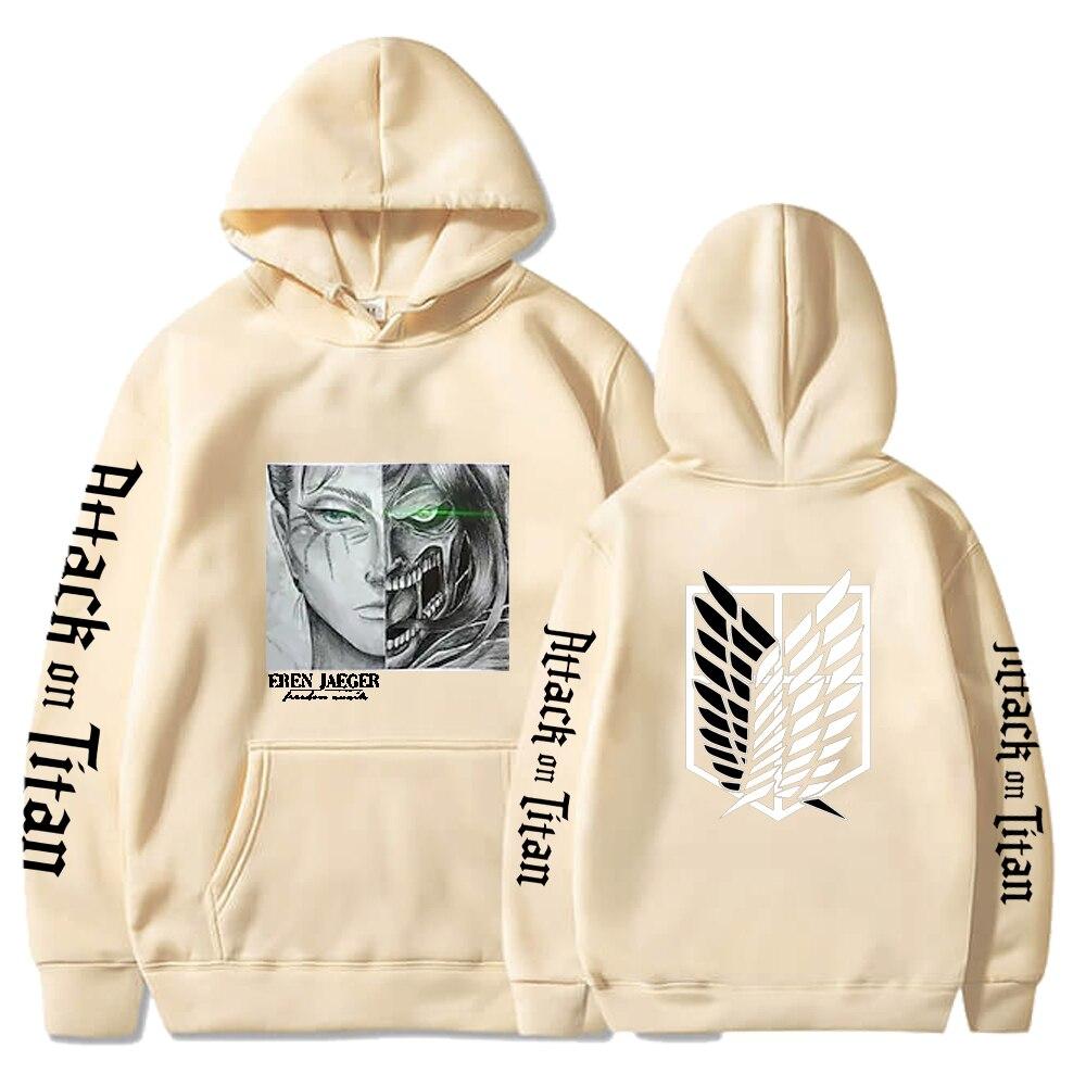 Buy Hot Japan Anime Attack On Titan Eren Jaeger Harajuku Hoodies Men ...