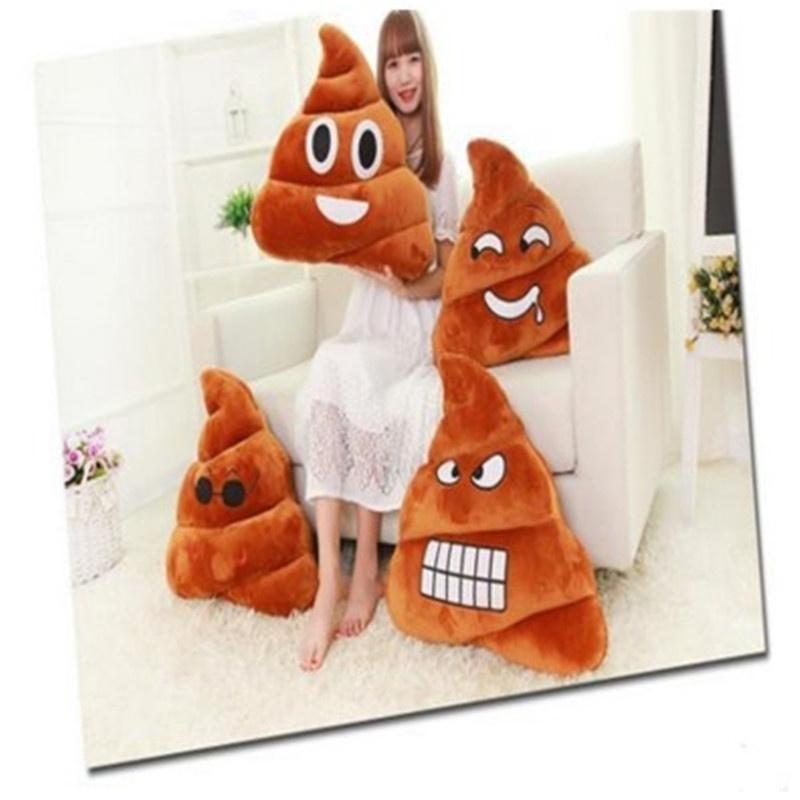 4 Styles Cute Creative Poop Poo Family Emoji Emoticon Pillow Stuffed ...