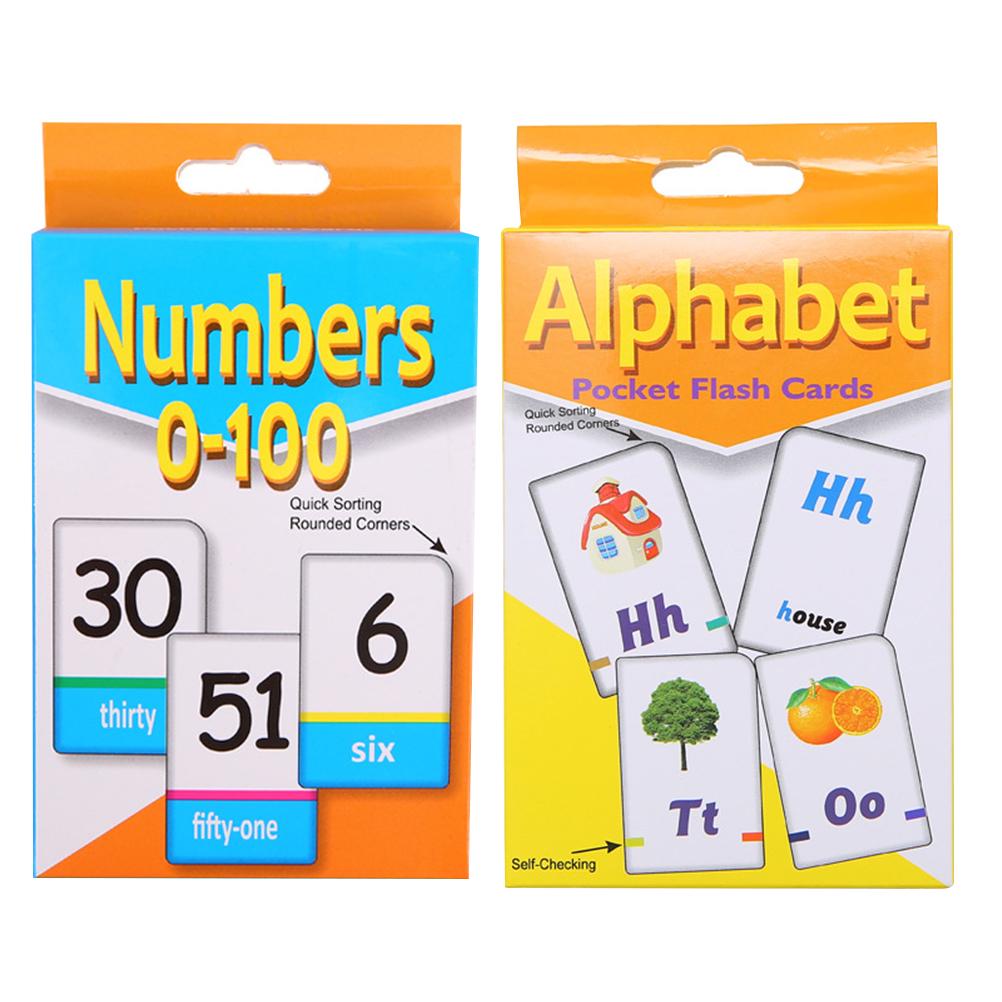 Buy 2 Sets Of Educational Flash Cards English Card Set For Toddler Kids ...