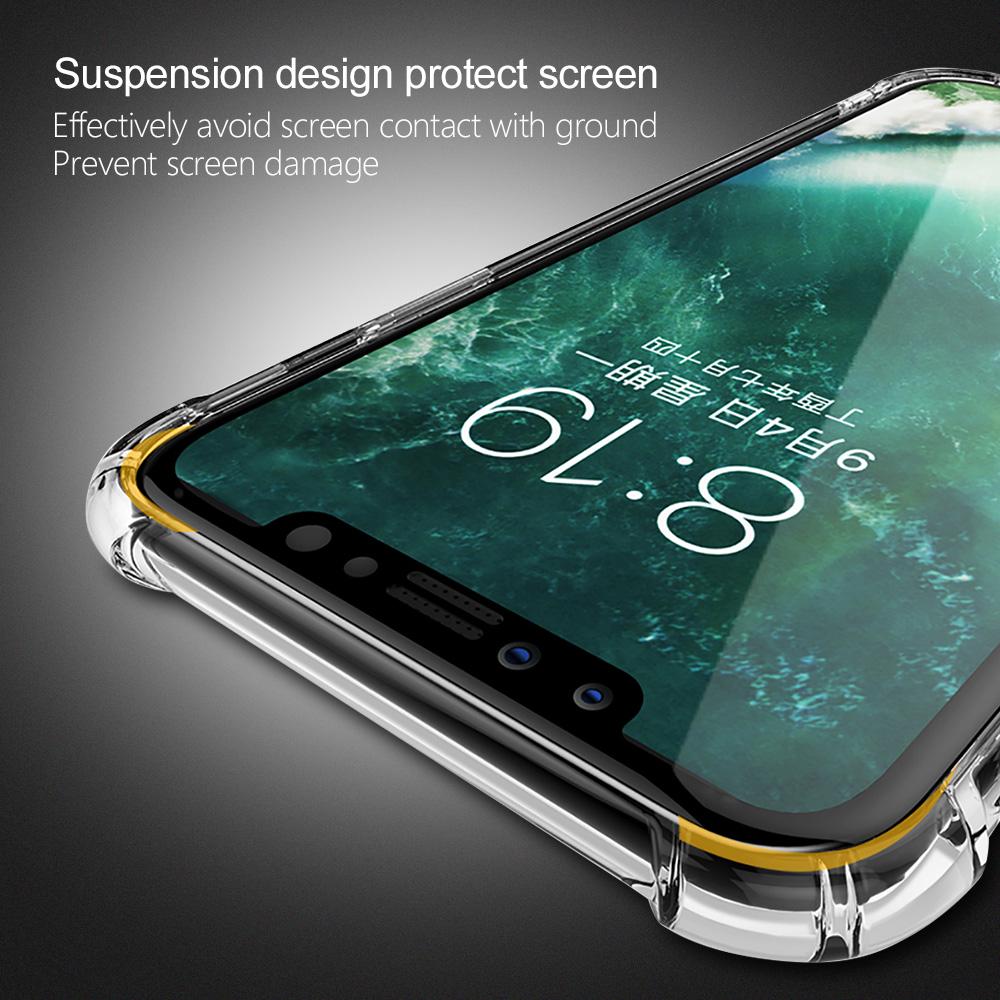 Buy Shockproof Gradient Color Clear Silicone TPU Bumper Case Cover For ...