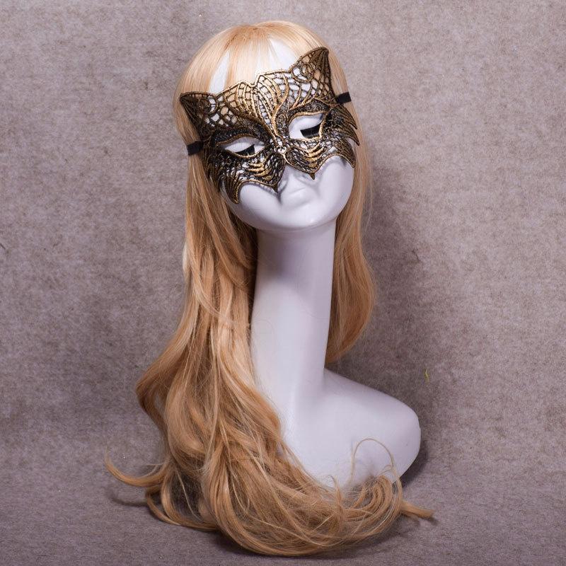 Buy Sexy Fox Woman Masks Hard Lace Mask for Party Dance Dress Halloween ...