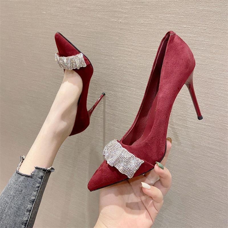 Cheap Roman Sandals High Heels Color Matching Cross Belt Women's Shoes ...