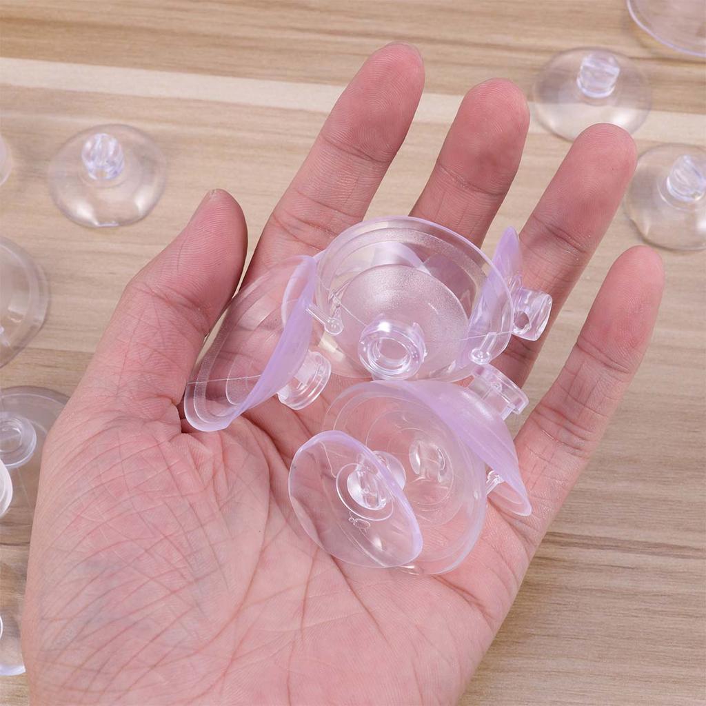 30 Pcs Plastic Clear Strong Suction Suction Cups Wall Hangers Sucker ...
