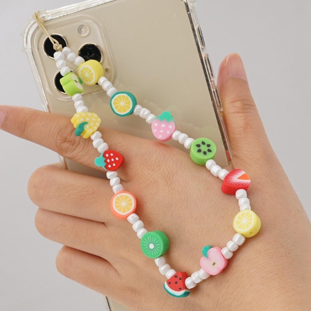 Buy Shinus Phone Chain Lanyard Beads Mobile Phone Heishi Disc Crystal ...