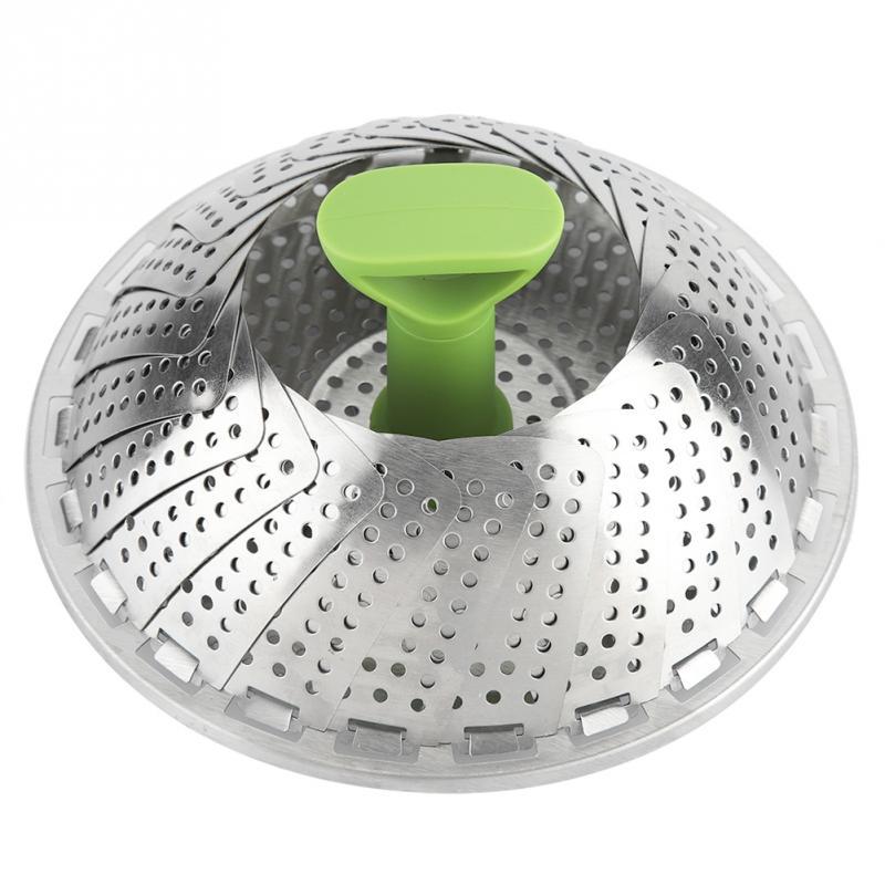 Buy 11 Inch Stainless Steel Telescopic Folding Steamer Steaming Kitchen ...